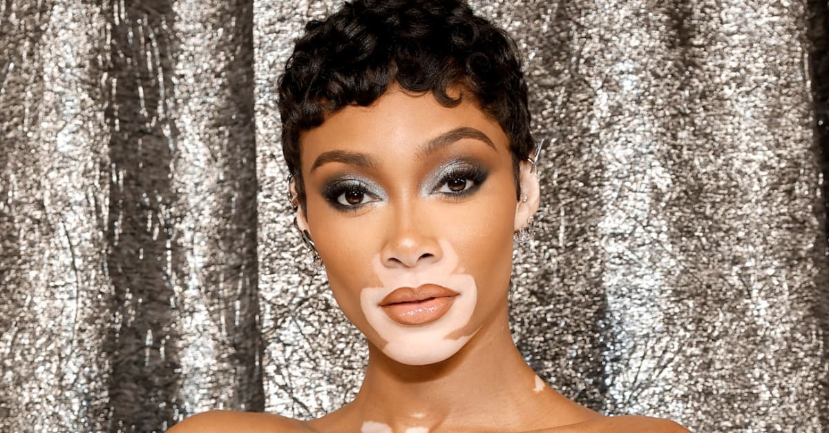Winnie Harlow Sizzles in a Glamorous Strappy Black Swimsuit for Latest ...